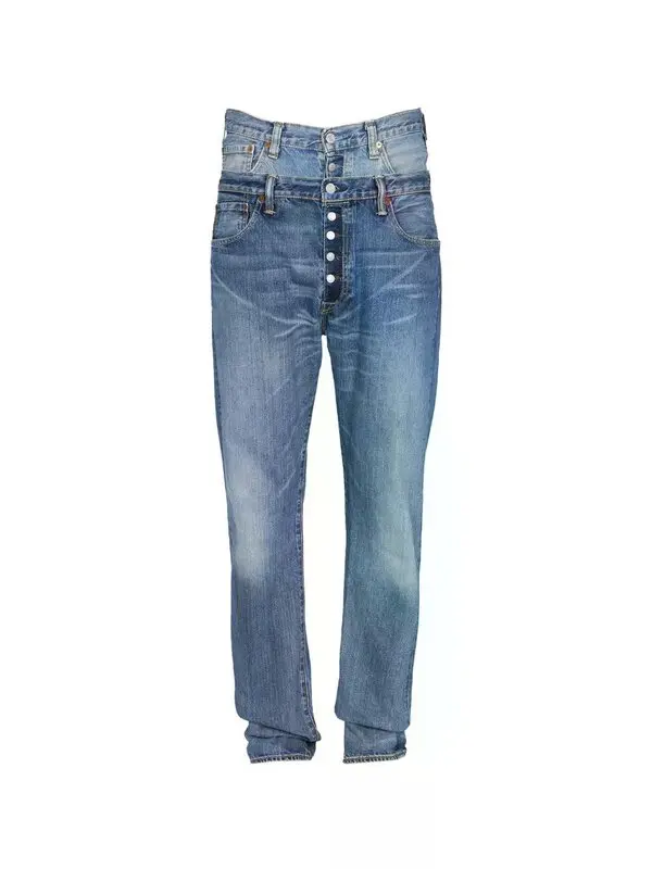 1/OFF PARIS Buttoned Denim Jeans - Blue