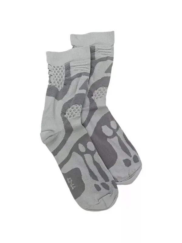 ROA Bones Logo Q-skin Technical Crew Socks - Grey