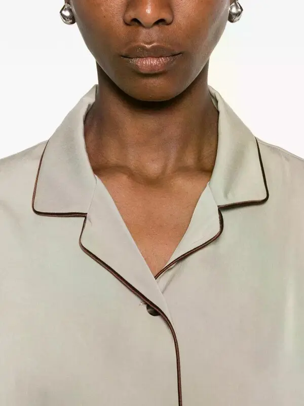 THE ROW Contrast Trim Pocket Shirt