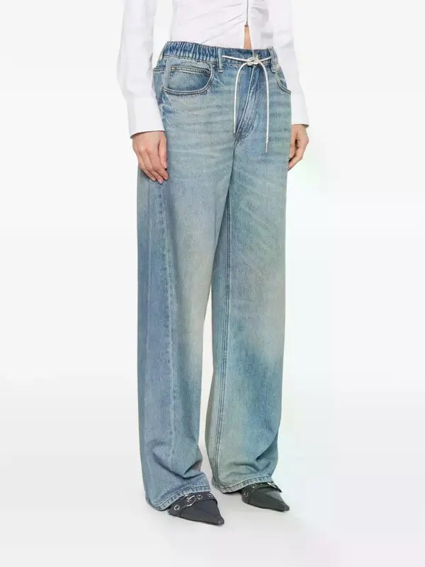 Alexander Wang Elasticated-waistband Wide-leg Jeans