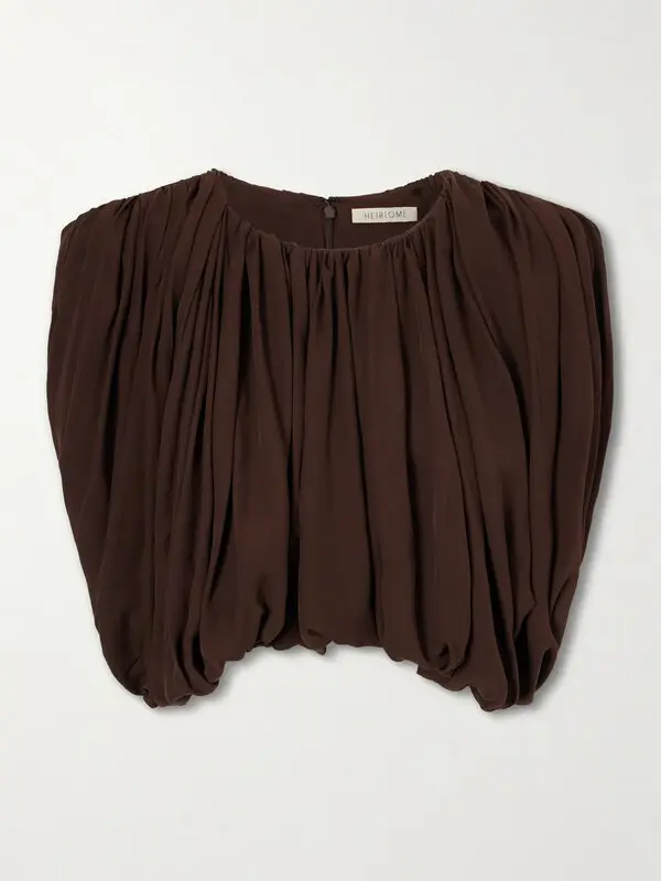 HEIRLOME Renata Silk Cropped Top