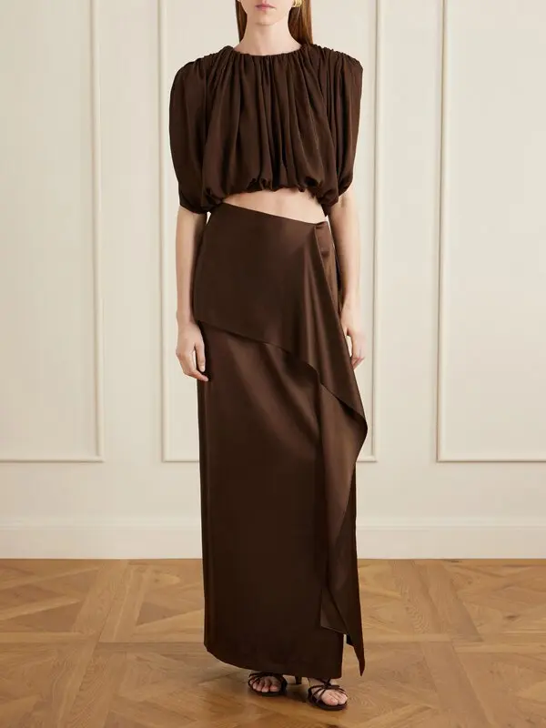 HEIRLOME Renata Silk Cropped Top