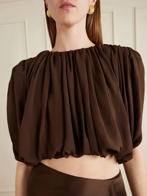 HEIRLOME Renata Silk Cropped Top