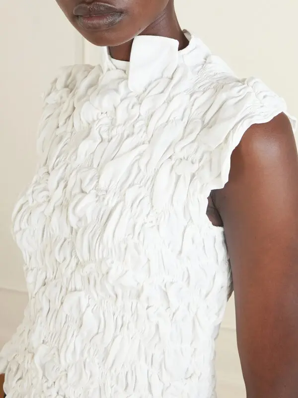 HEIRLOME Sloane Silk-crepe Top - Neutrals