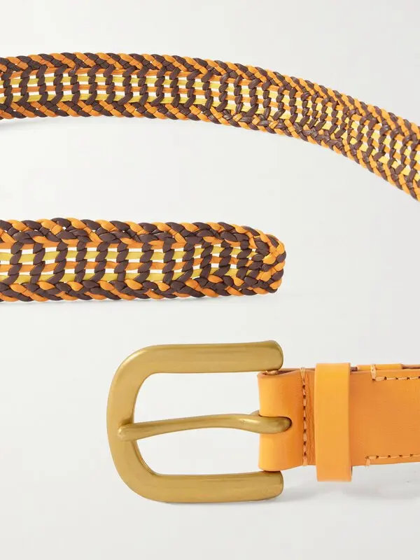 Gabriela Hearst Sam Woven Leather Waist Belt
