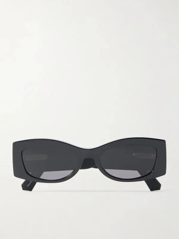 Dior Diorombre S1i Rectangular-frame Sunglasses - Black