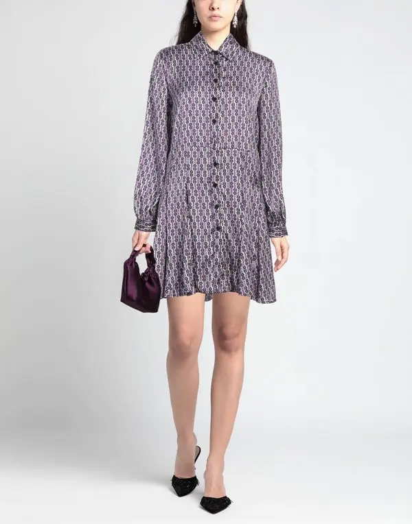 Liu Jo Geometric Print Long Sleeve Shirt Dress