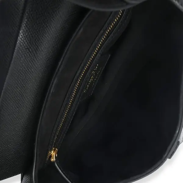 Dior Grained Calfskin Saddle Bag - Black