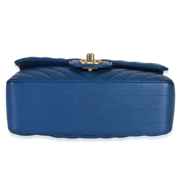 Chanel Lambskin Chevron Rectangular Flap Bag