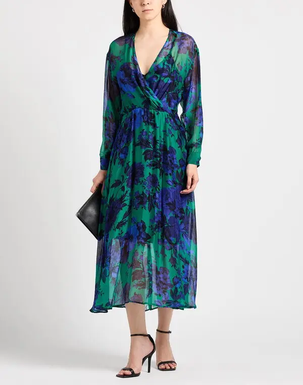 Liu Jo Midi Flared Floral-print Dress