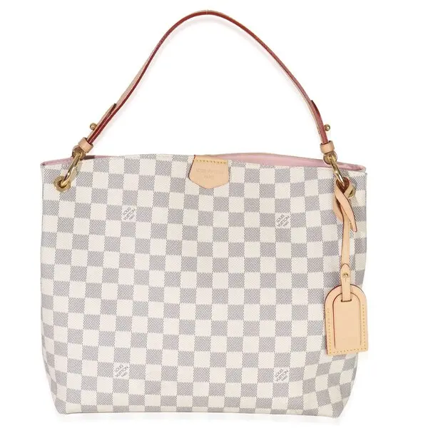 LOUIS VUITTON Damier Azur Canvas Graceful Pm - Beige