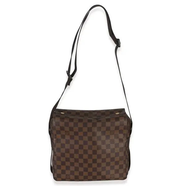 LOUIS VUITTON Damier Ebene Naviglio Messenger Bag - Brown