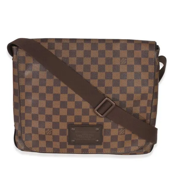 LOUIS VUITTON Damier Ebene Canvas Brooklyn Mm - Brown