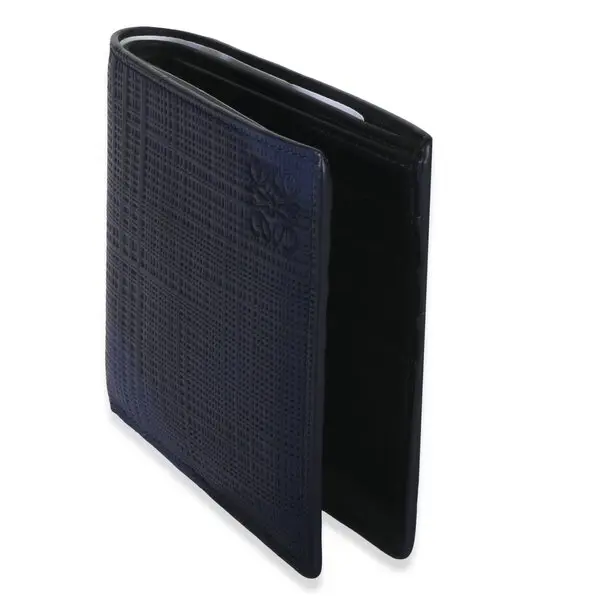 Loewe Calfskin Linen Anagram Bifold Wallet