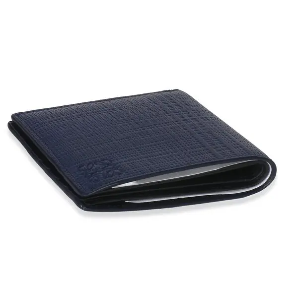 Loewe Calfskin Linen Anagram Bifold Wallet