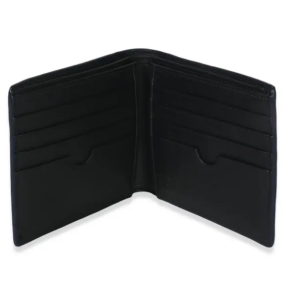 Loewe Calfskin Linen Anagram Bifold Wallet