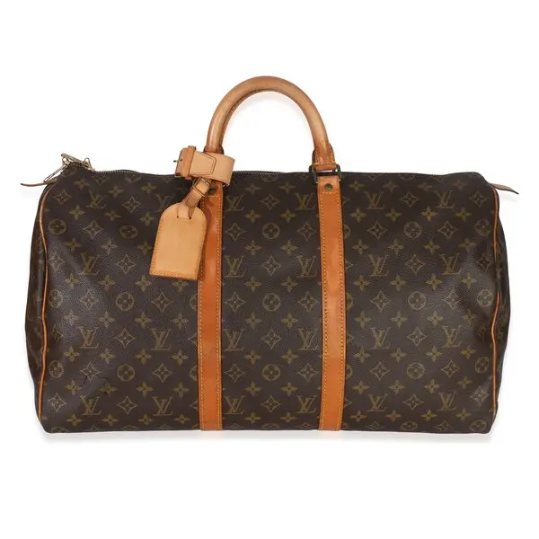 LOUIS VUITTON Monogram Canvas Keepall Bandouliere 50 - Brown