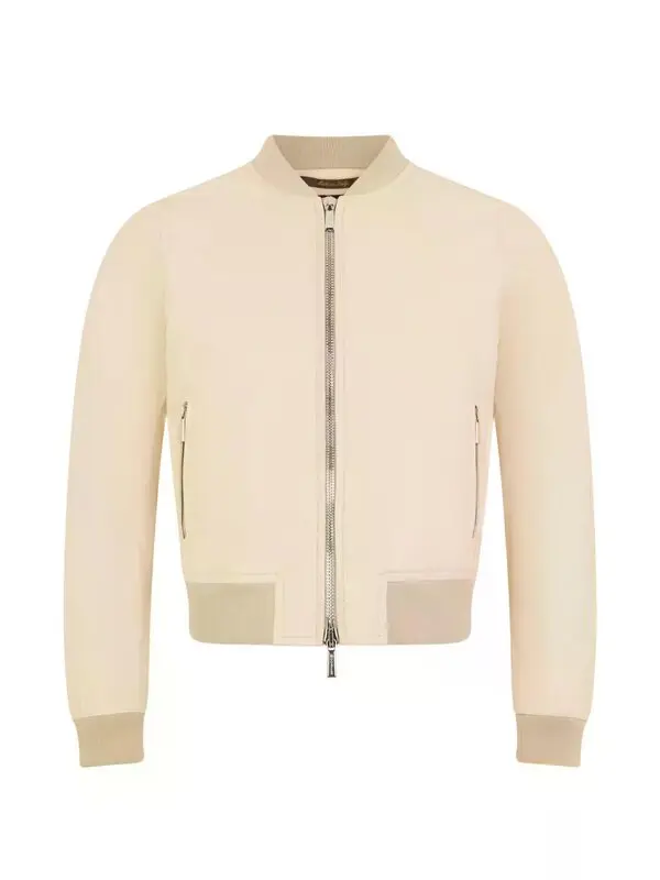MOORER Leather Bomber Jacket