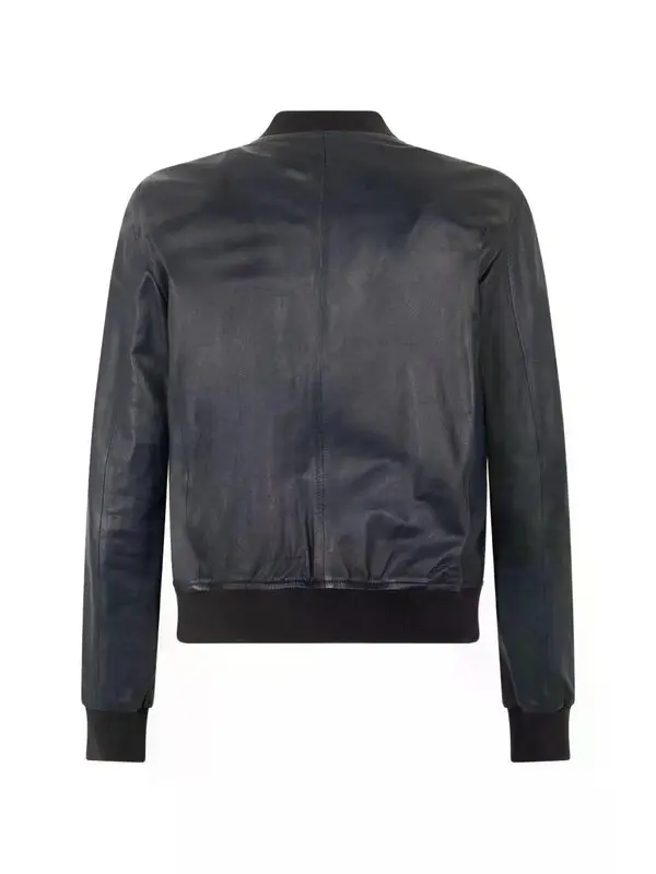 MOORER Leather Bomber Jacket