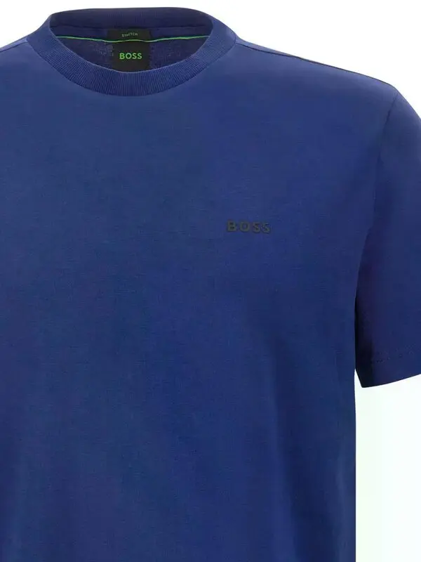 BOSS Logo-print Jersey T-shirt - Blue
