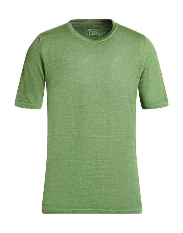 120% Lino T-shirt Size Linen - Green