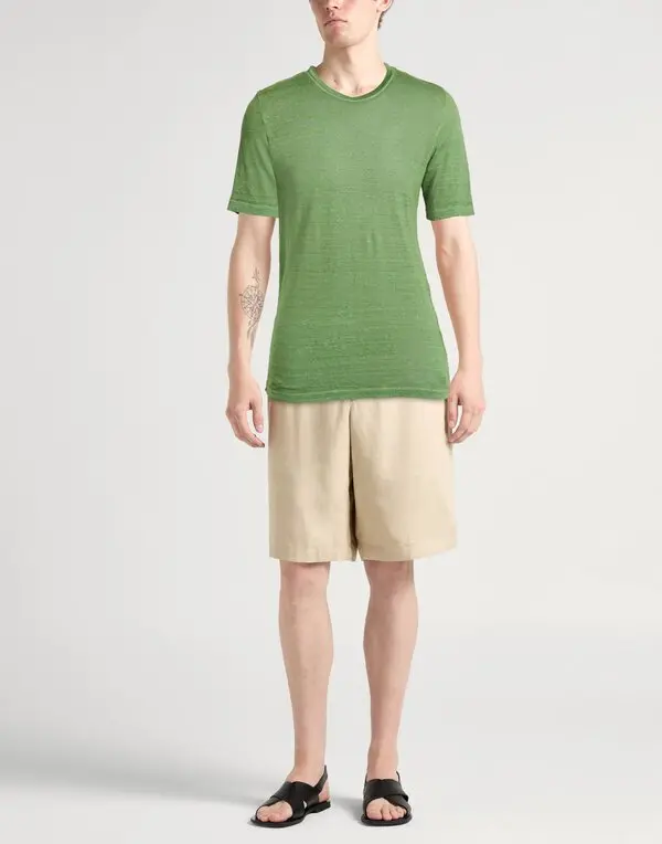 120% Lino T-shirt Size Linen - Green