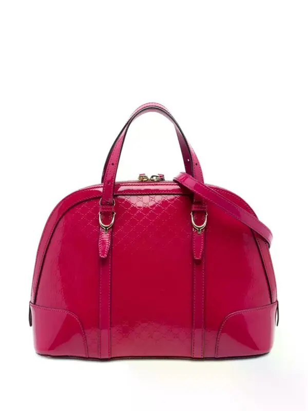 Gucci Small Microissima Patent Dome Satchel - Pink