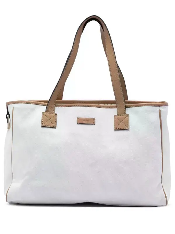 Gucci Canvas Tote Bag - White