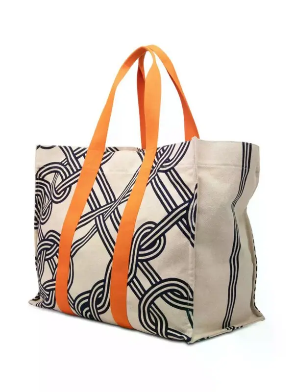 Hermès Toile Noeuds Marins Beach Tote Bag