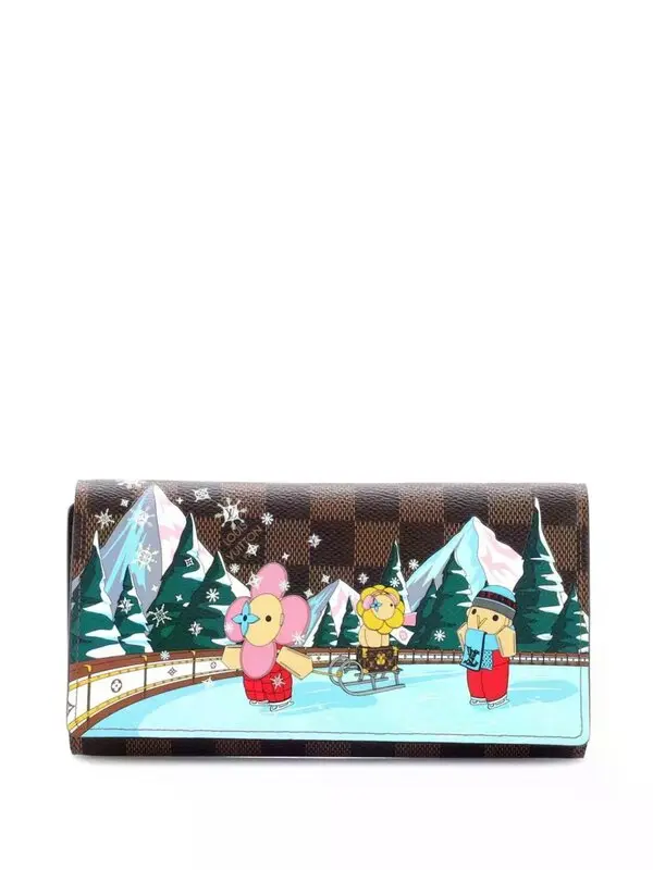 LOUIS VUITTON Sarah Wallet Limited Edition Vivienne Xmas Damier Small Wallets - Brown
