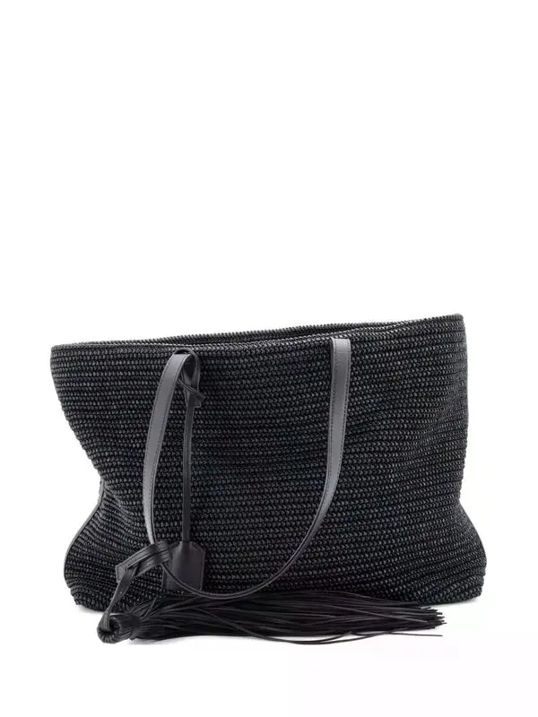 Saint Laurent Shopper Woven Raffia East West Tote Bag