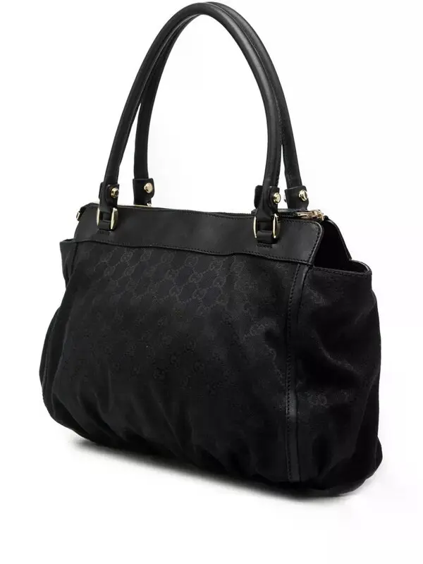 Gucci Gg Canvas Abbey D-ring Tote - Black