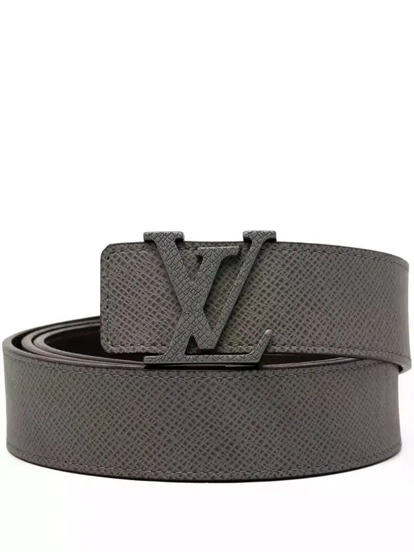 LOUIS VUITTON 2014 Taiga Initiales Belt - Grey