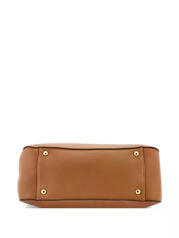 Prada Frame Soft Grain Leather Medium Tote Bag