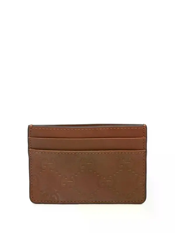 Gucci 2016-2026 Guccissima Card Holder - Brown