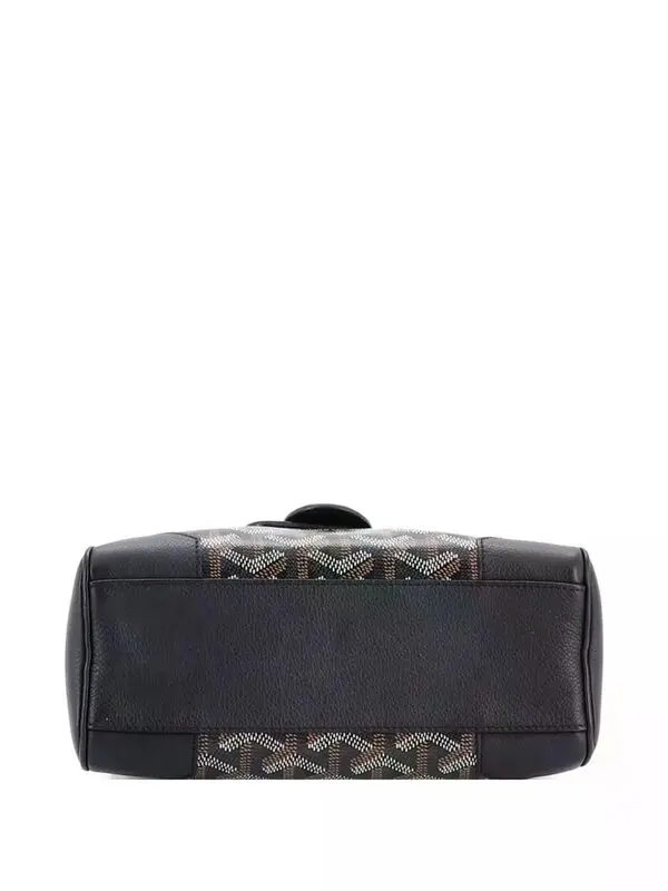 Goyard Saigon Top Handle Mini Bag Coated Canvas With Leather - Black