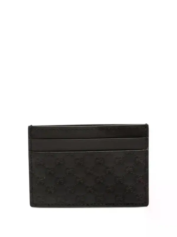 Gucci 2016-2026 Microguccissima Card Holder - Black