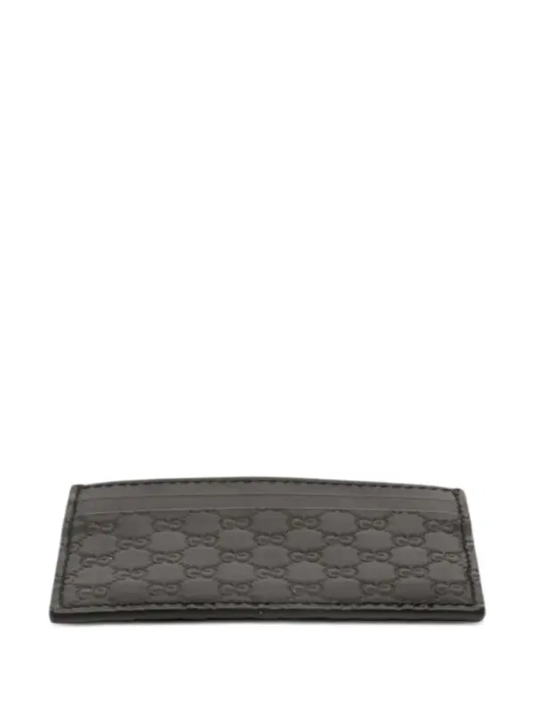 Gucci 2016-2026 Microguccissima Card Holder - Black