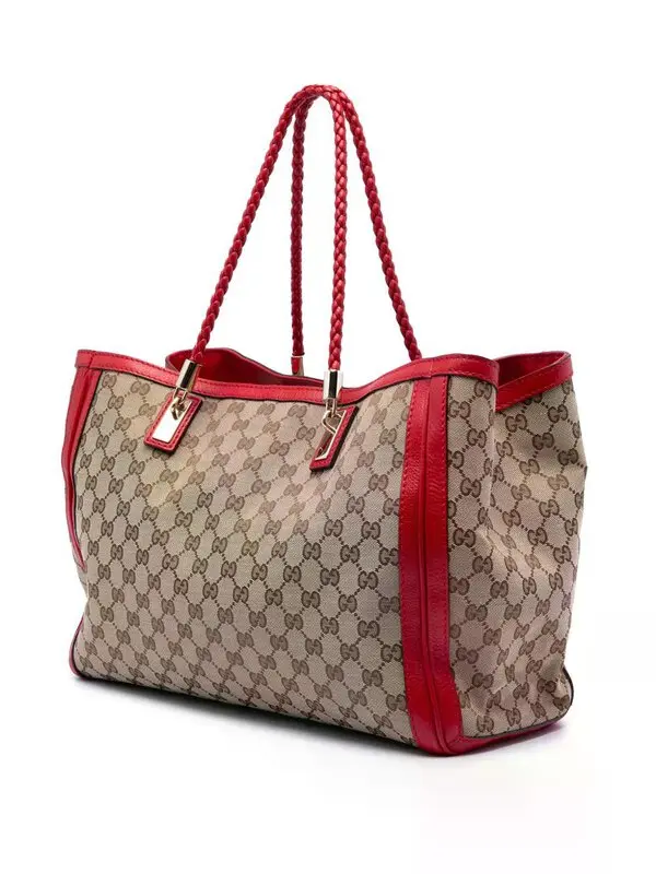 Gucci Medium Gg Canvas Bella Tote Bag - Red
