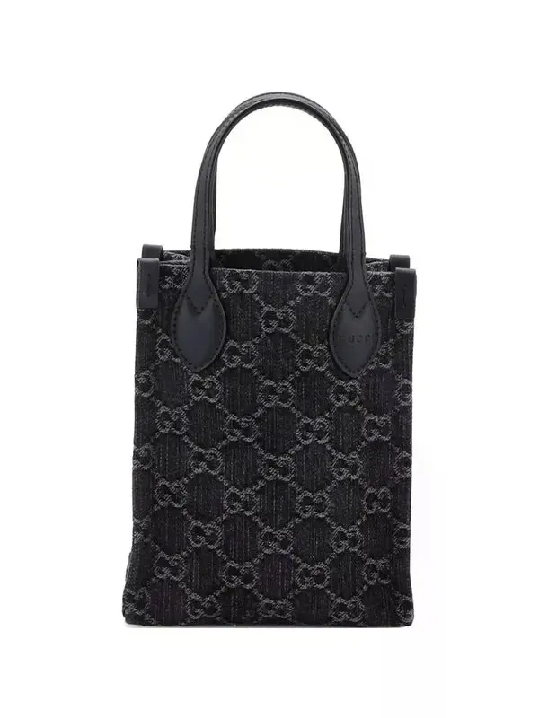 Gucci Vertical Gg Denim Mini Tote Bag