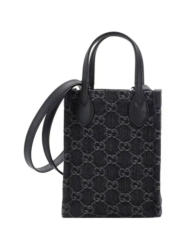Gucci Vertical Gg Denim Mini Tote Bag
