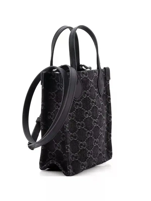 Gucci Vertical Gg Denim Mini Tote Bag