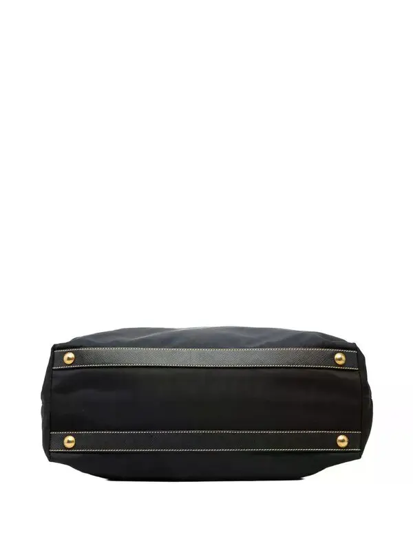 Prada Saffiano Trimmed Tessuto Satchel