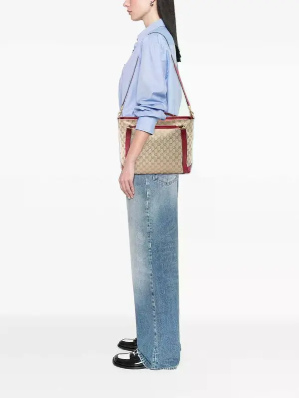 Gucci Gg Canvas Miss Gg Satchel - Red
