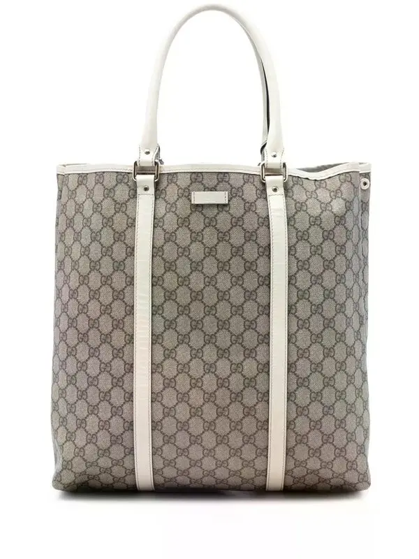 Gucci Gg Supreme Joy Vertical Tote Bag - White