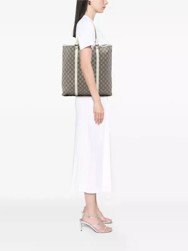 Gucci Gg Supreme Joy Vertical Tote Bag - White