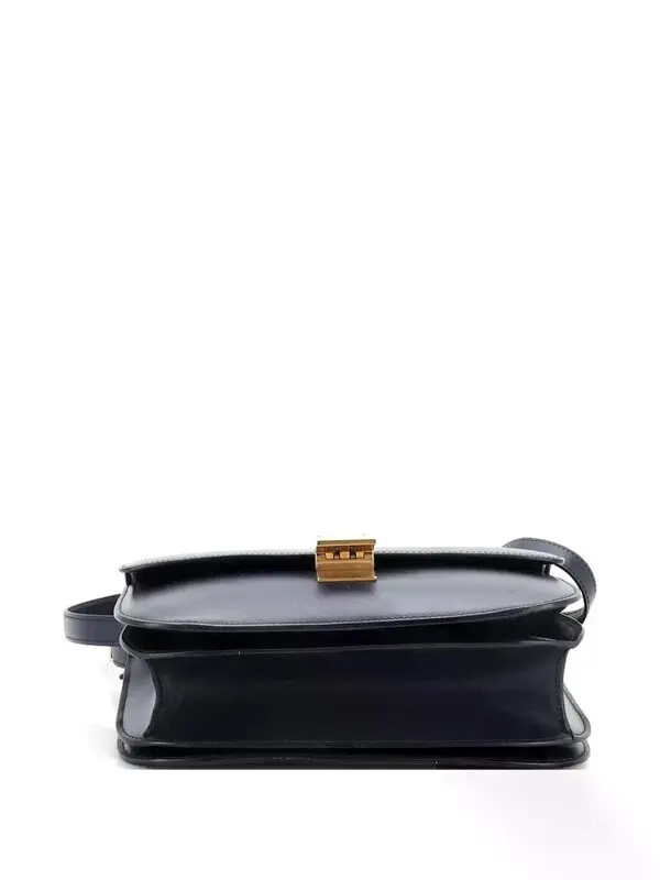 Celine Classic Box Smooth Leather Medium Crossbody Bag - Blue