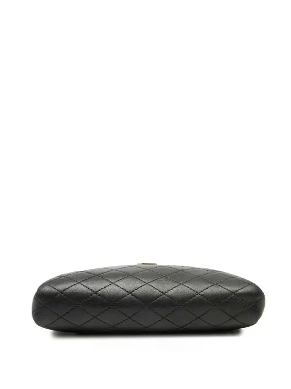Saint Laurent Mini Quilted Lambskin Gaby Zippered Pouch Crossbody Bag - Black