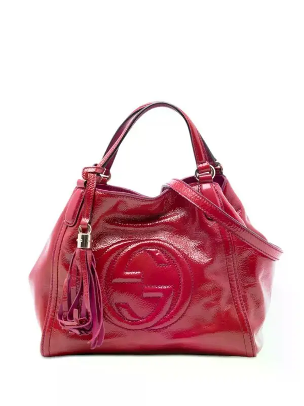 Gucci Small Patent Soho Satchel - Red