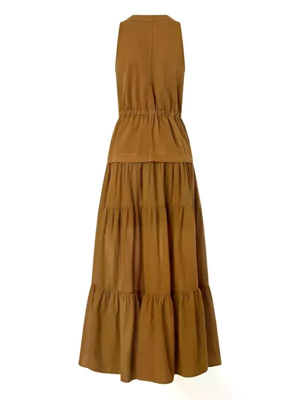 Pinko Maxi Lace-up Sleeveless Dress